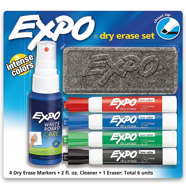 Dry Erase Chisel Tip Marker Starter Set Expo